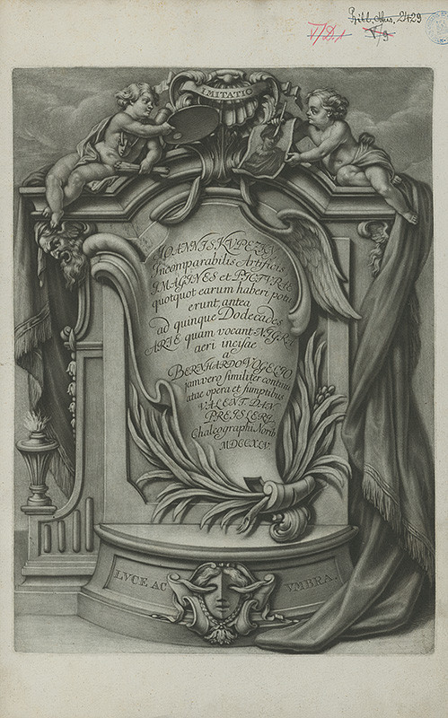 Valentin Daniel Preissler – Titulný list Vogelovho albumu grafík podľa ...