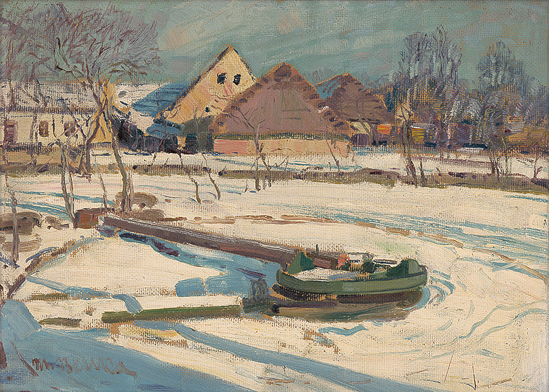 Martin Benka – Zima na dedine | Web umenia