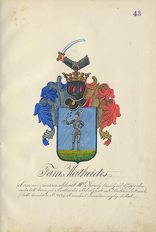 Adolf Medzihradský – Erb rodiny Matheidesovej | Web umenia
