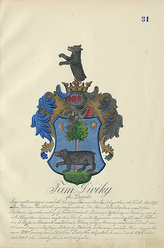 Adolf Medzihradský – Erb rodiny Divékyovej | Web umenia