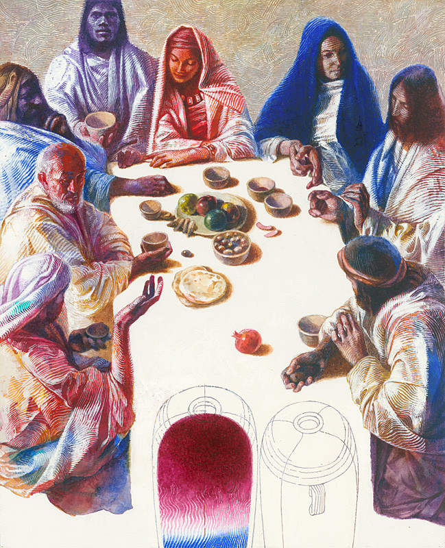 Peter Pollág – Biblia - Svadba v Káne Galilejskej | Web umenia