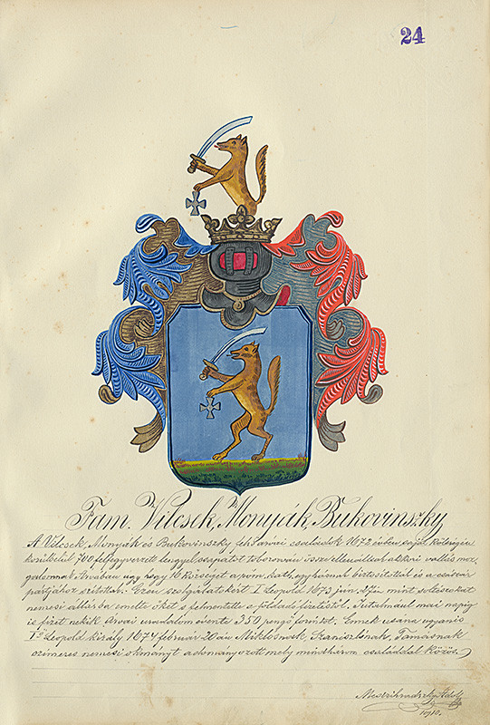 Adolf Medzihradský – Erb rodiny Vilčekovej, Moňákovej, Bukovinskej ...