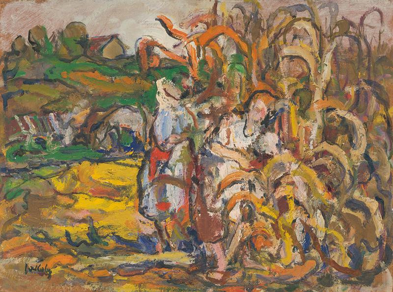 Július Jakoby – Zber kukurice | Web umenia