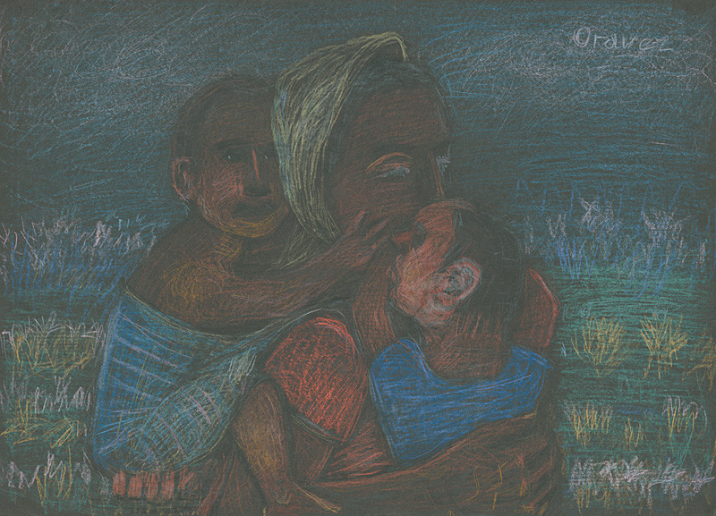 Imrich Oravec – Cigánska rodina | Web umenia